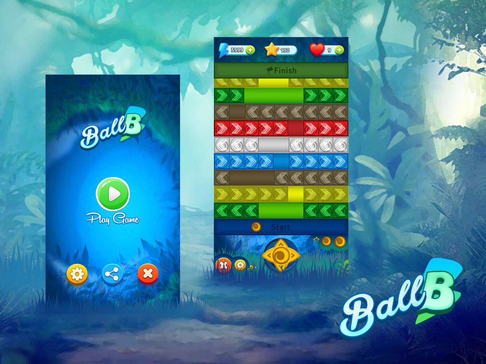 Ball B Game - UI Design by GaurangDK on Dribbble