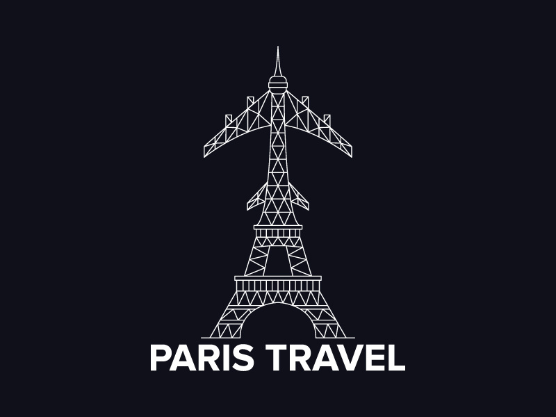 Paris Travel Logo by Designollo on Dribbble