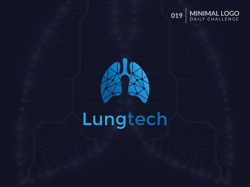 Lung Tech Logo by Designollo on Dribbble