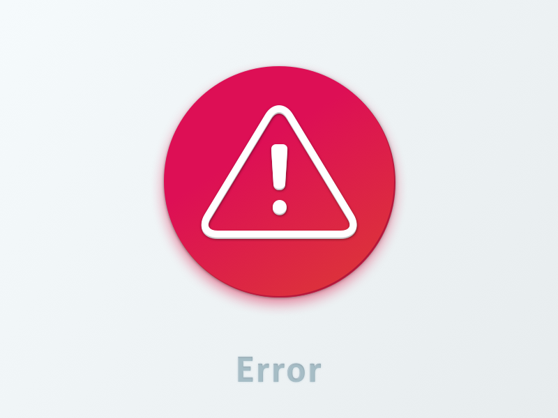 Error Style 2 by Lukas Oppermann on Dribbble