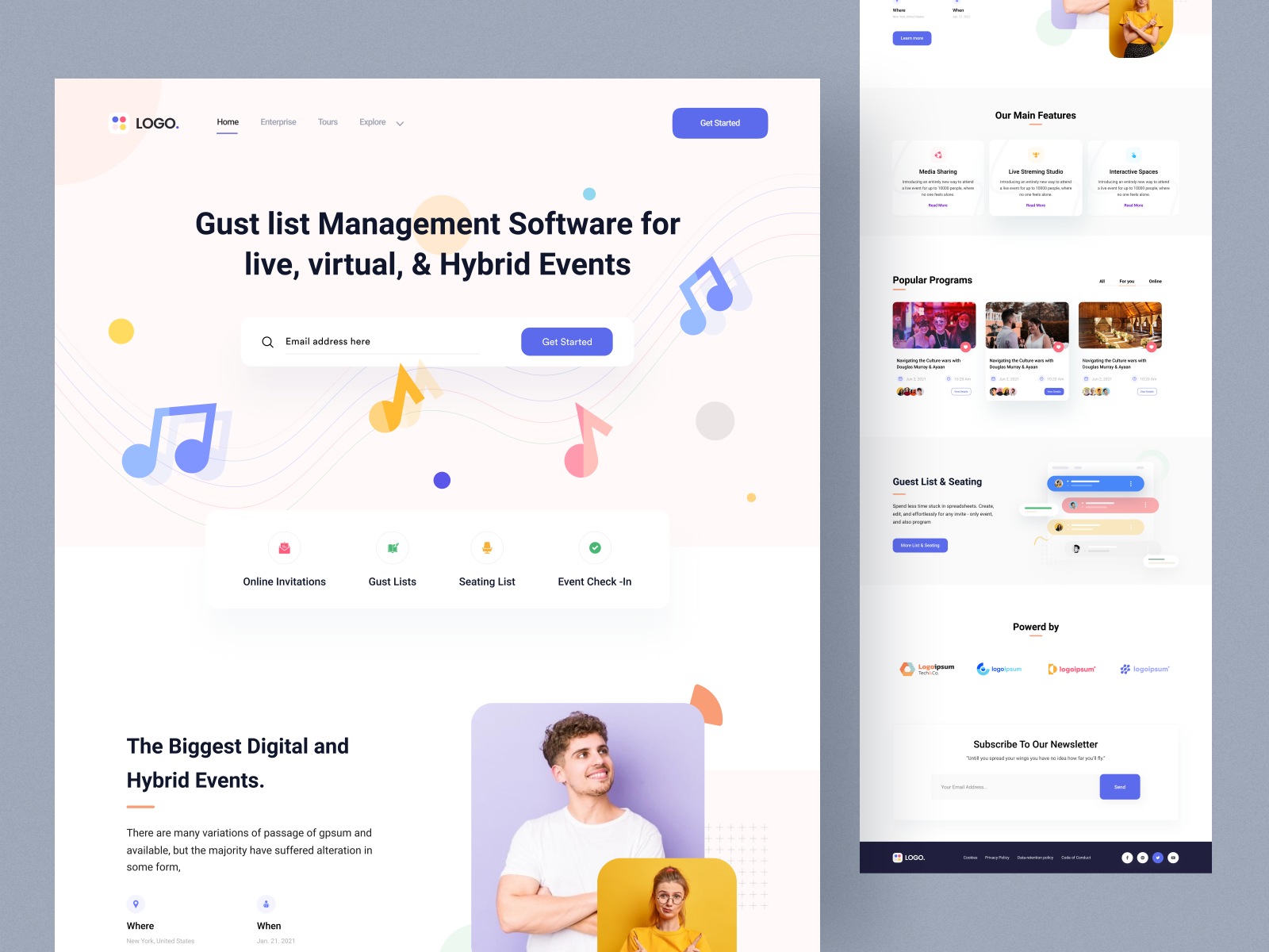 Event Landing Page 🎉 by Jawadur Rahman Akib on Dribbble
