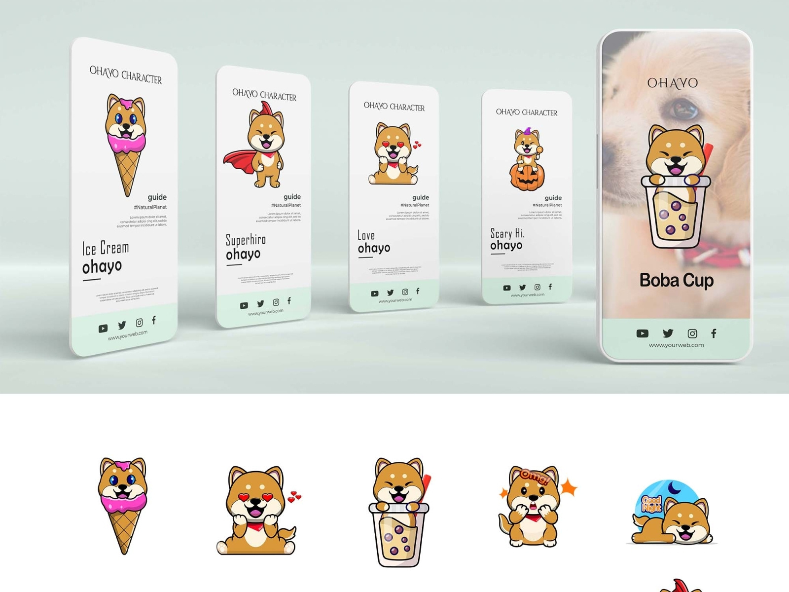 OHAYO Sticker Set Design by Visoice (Azhar maulana) on Dribbble