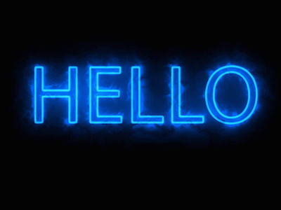 Blue Fire Hello by Nijat Ibrahimli on Dribbble