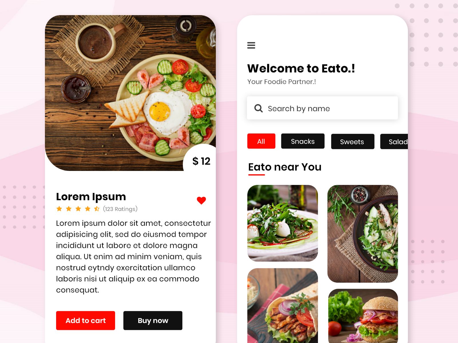 Eato.! Online Food Booking Mobile App by Joyat Joseph on Dribbble