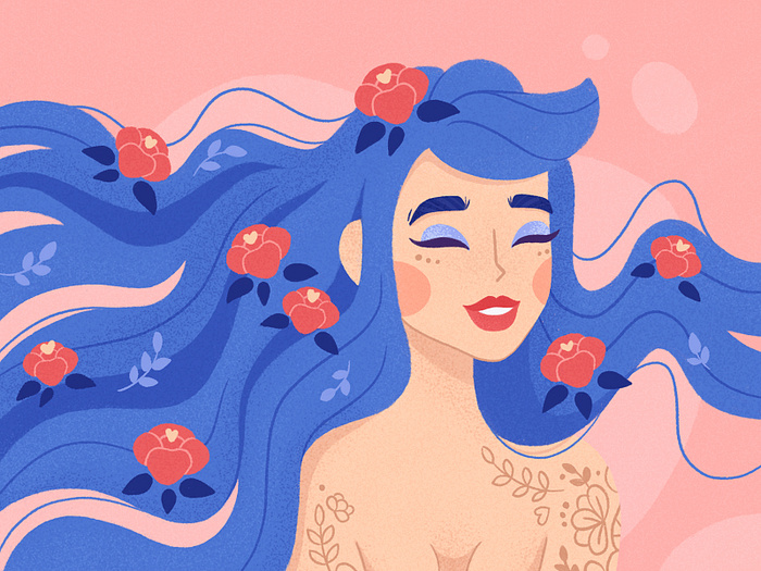 Floral Girl By Anna Khromova On Dribbble