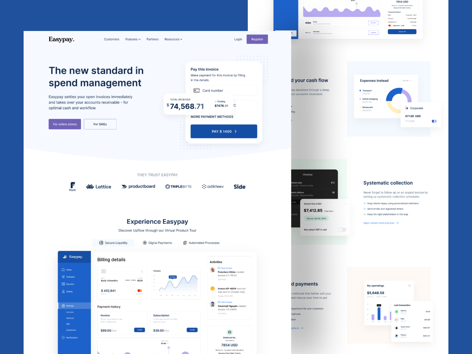 Finance Website Design - Easypay. by Sajib Rahman for UIHUT - UI UX ...