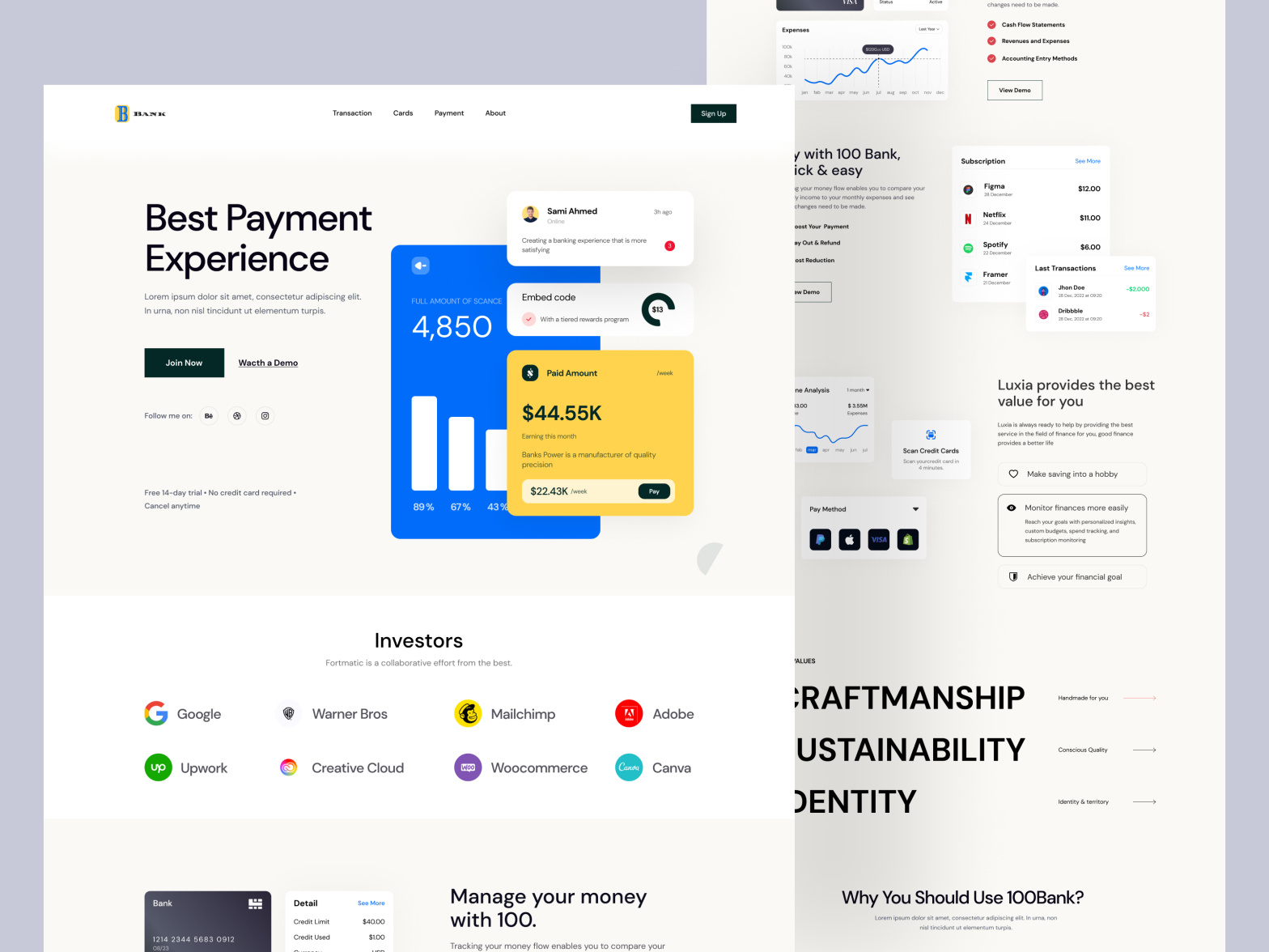 Online Payment Website Design - Bank by Sajib Rahman for UIHUT - UI UX ...