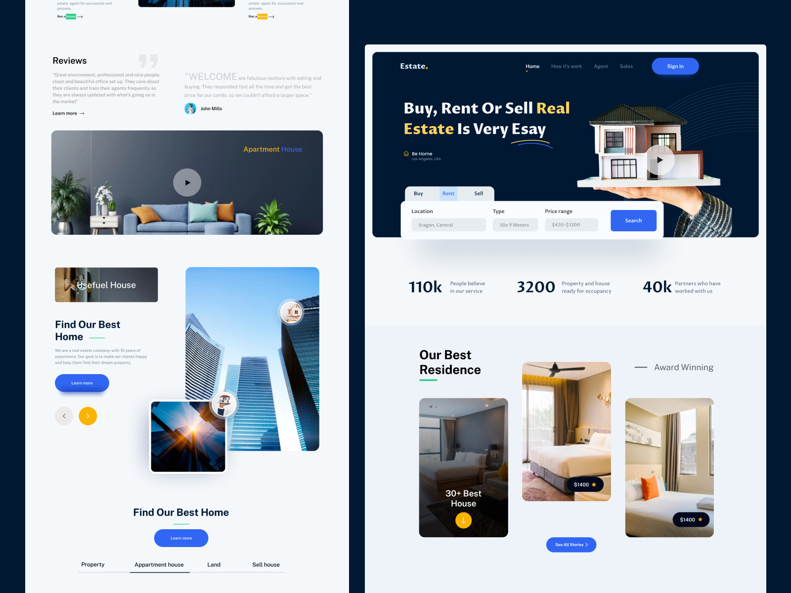 Real Estate Website Design by Sajib Rahman for UIHUT - UI UX Design ...