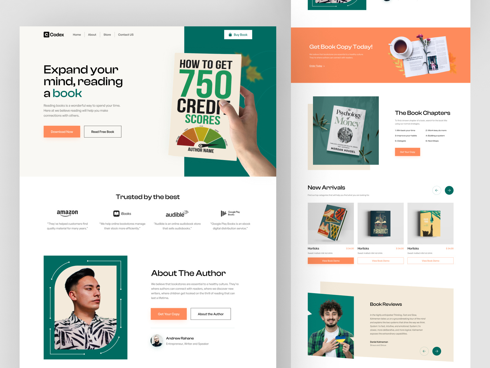 Book Landing Page Design - Codex by Sajib Rahman for UIHUT - UI UX ...