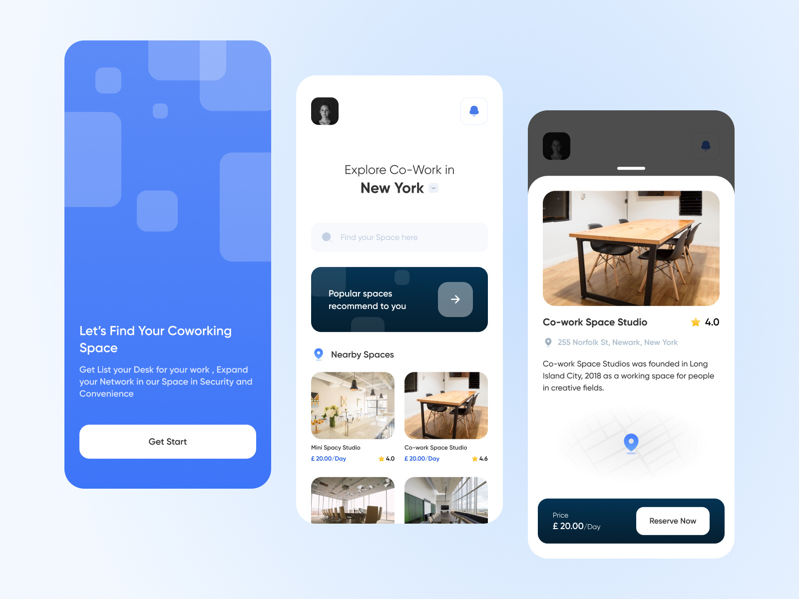 Co working Space App Concept by mohammad khademi on Dribbble