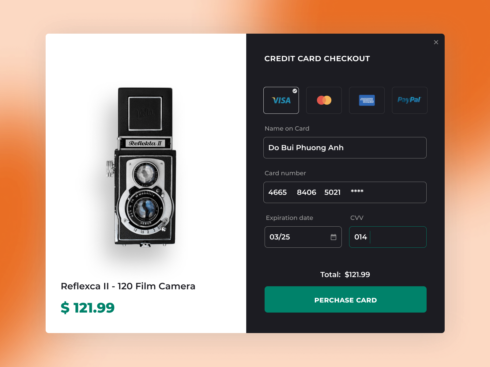Credit card checkout - Daily UI #002 by Dĩn 🍉🍉 on Dribbble