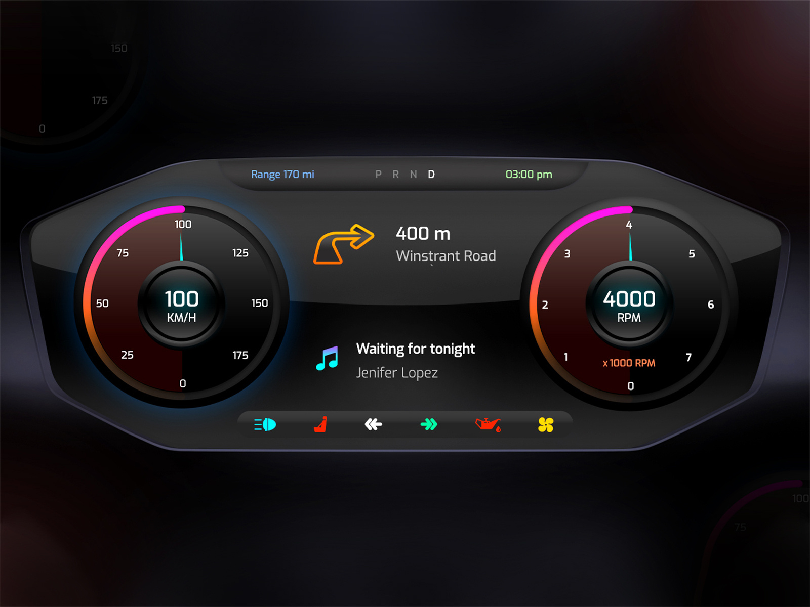 HMI Cluster by Indrakshi Mukherjee on Dribbble