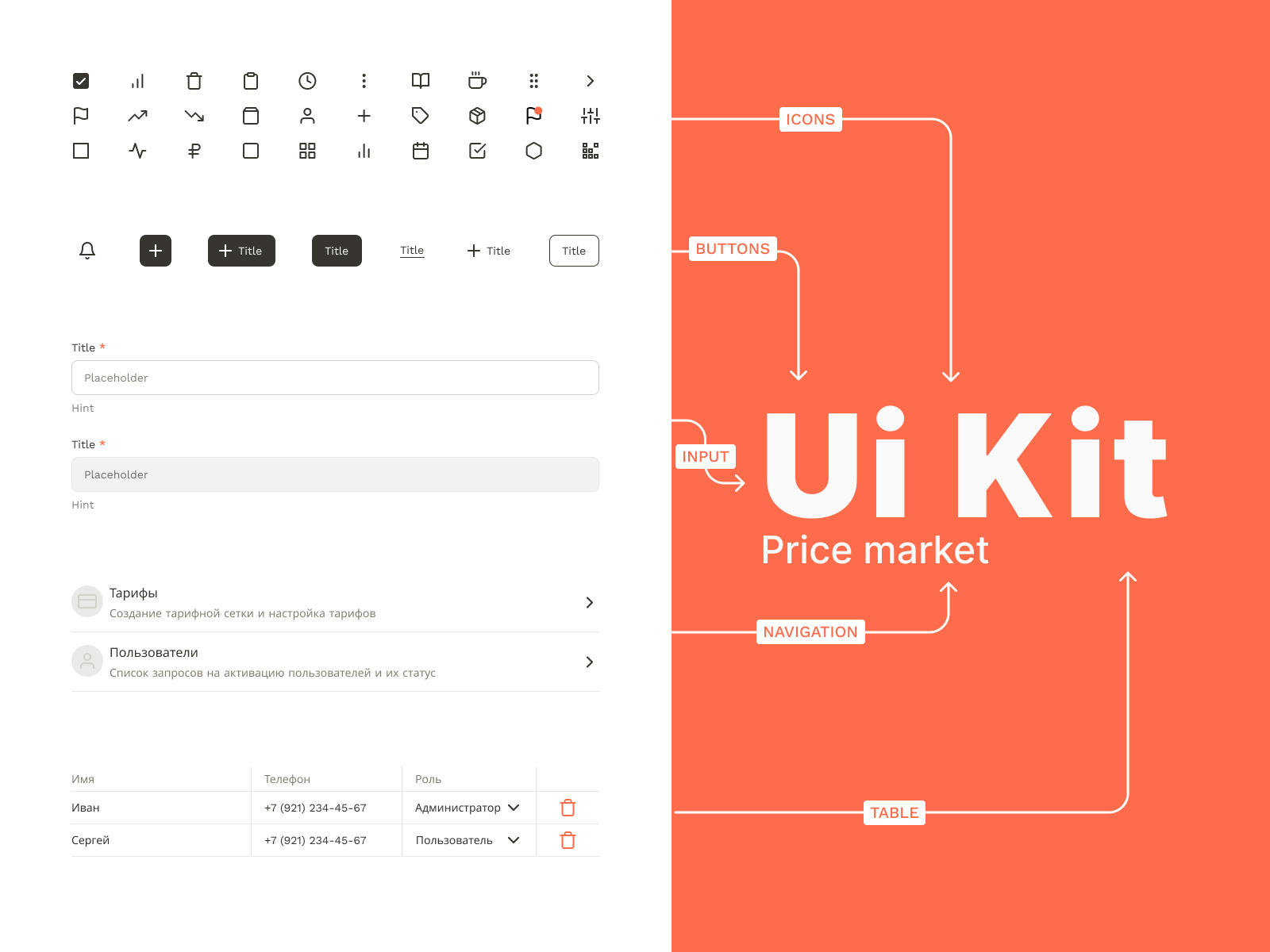 Ui Kit for web app by Marina Lagarnikova on Dribbble