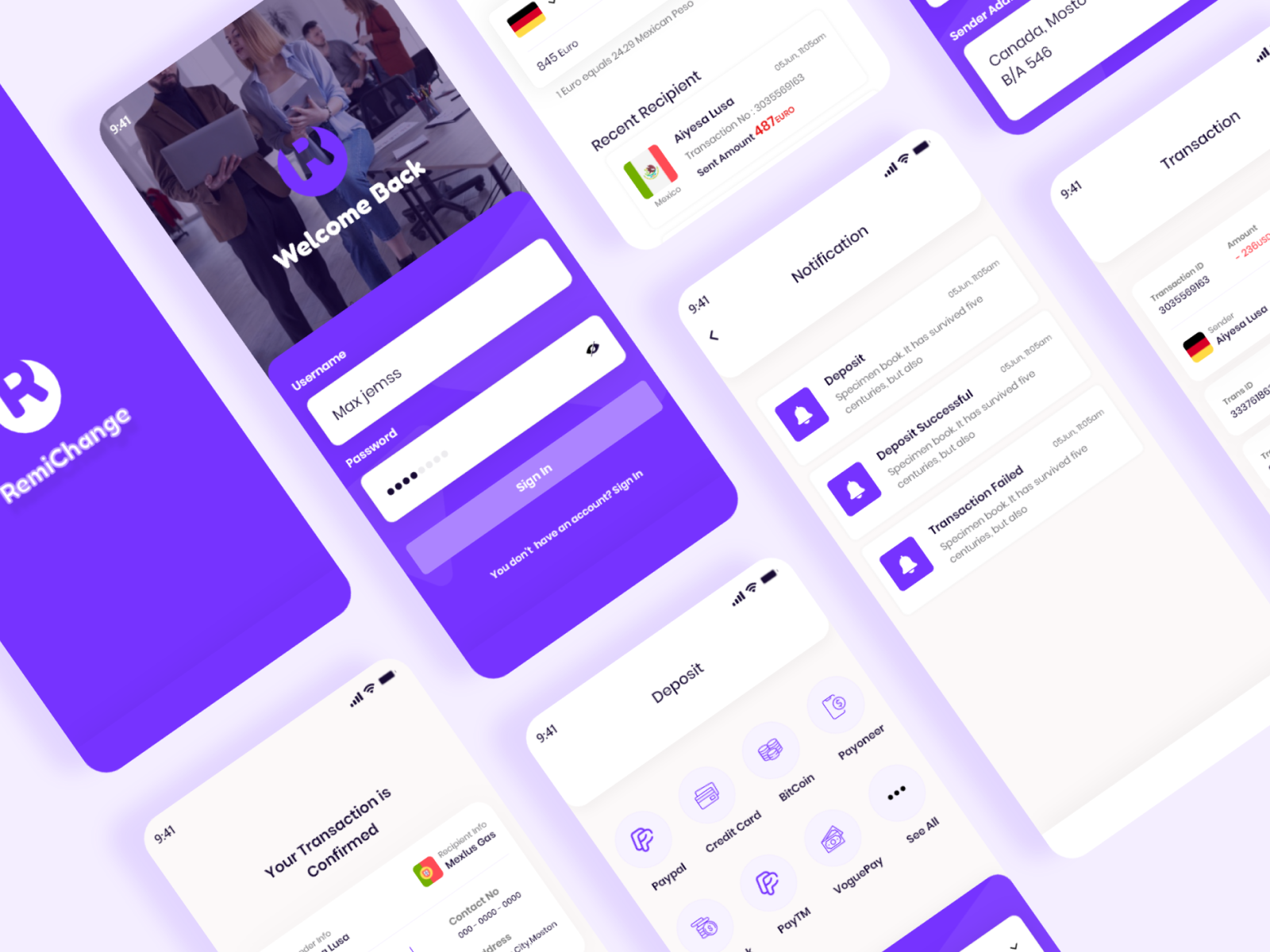Remittance Solution App UI Kit by Razaur Rahman on Dribbble
