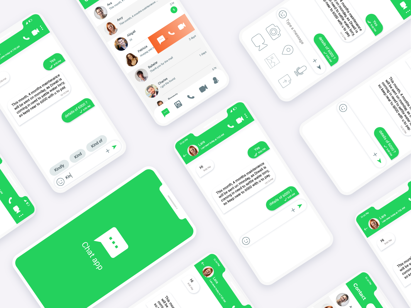 Chat mobile app by vinayag4u on Dribbble