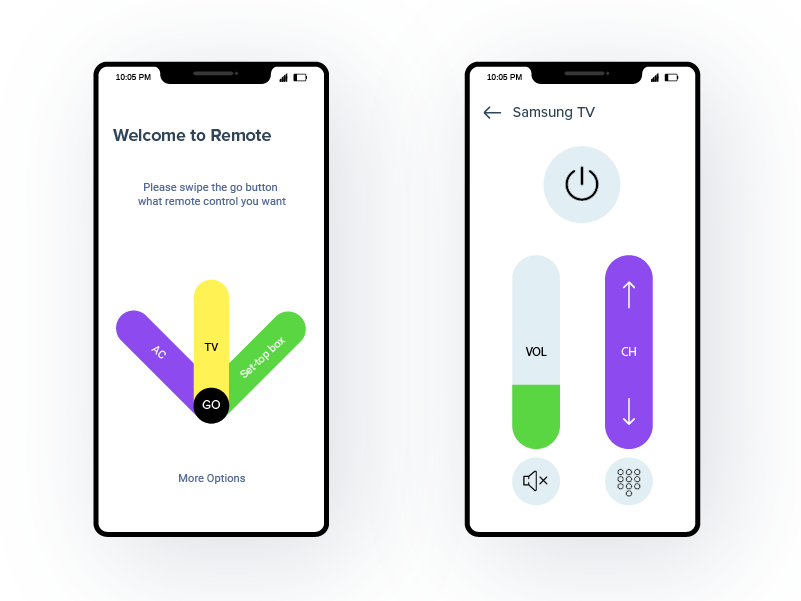 Remote control app by vinayag4u on Dribbble