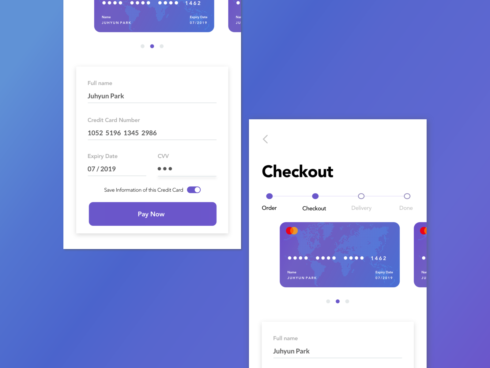 Checkout screen - DailyUI challenge by Kayla Park on Dribbble