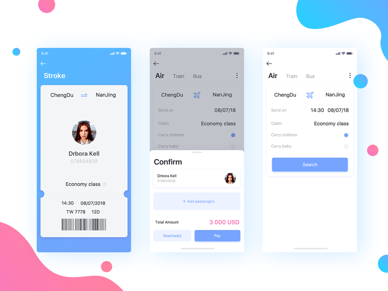 Buying a plane ticket by S Drbora on Dribbble