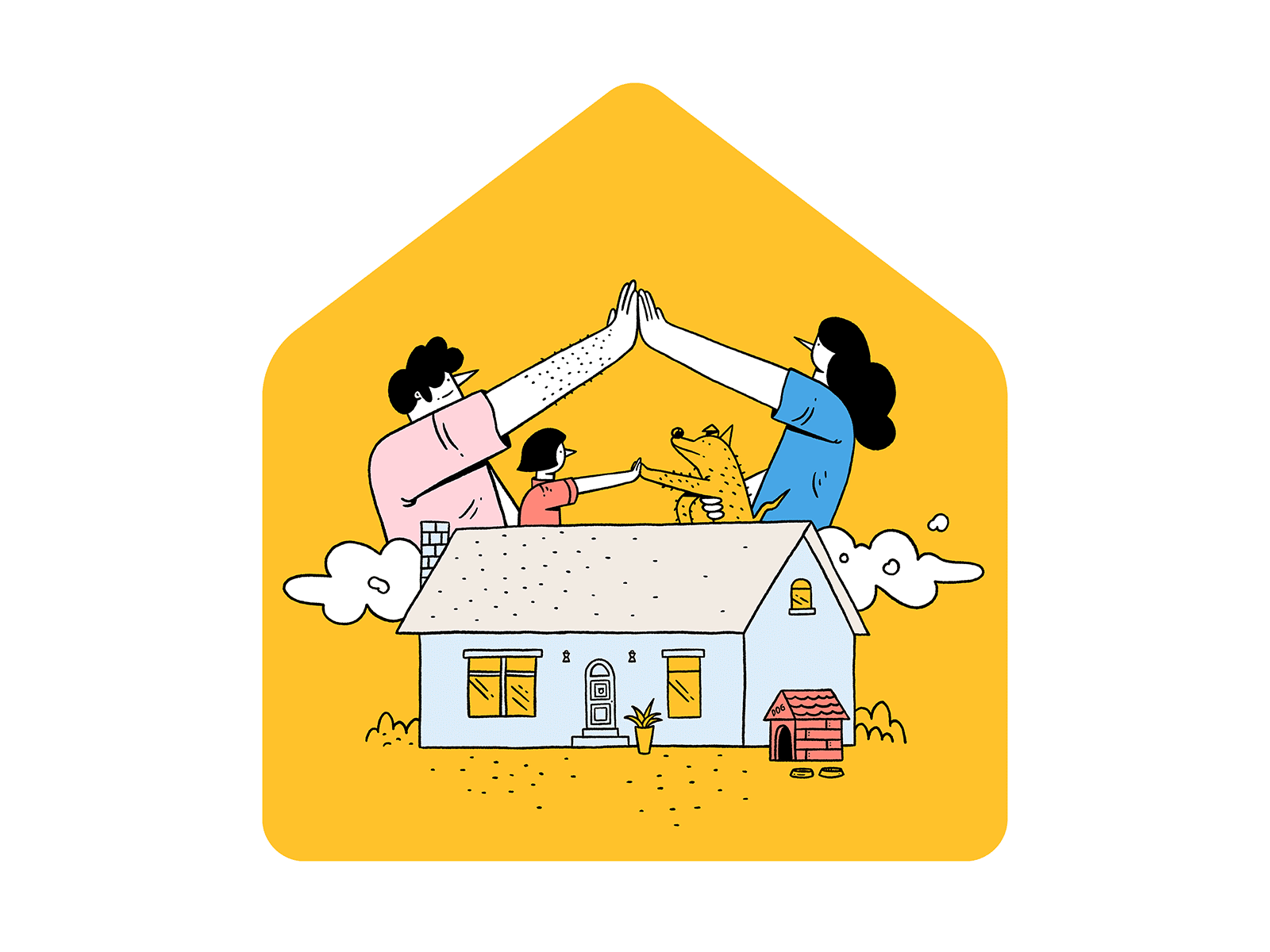 Illustration Identity – Nested 1/2 by Pietro Soldi for Nested on Dribbble