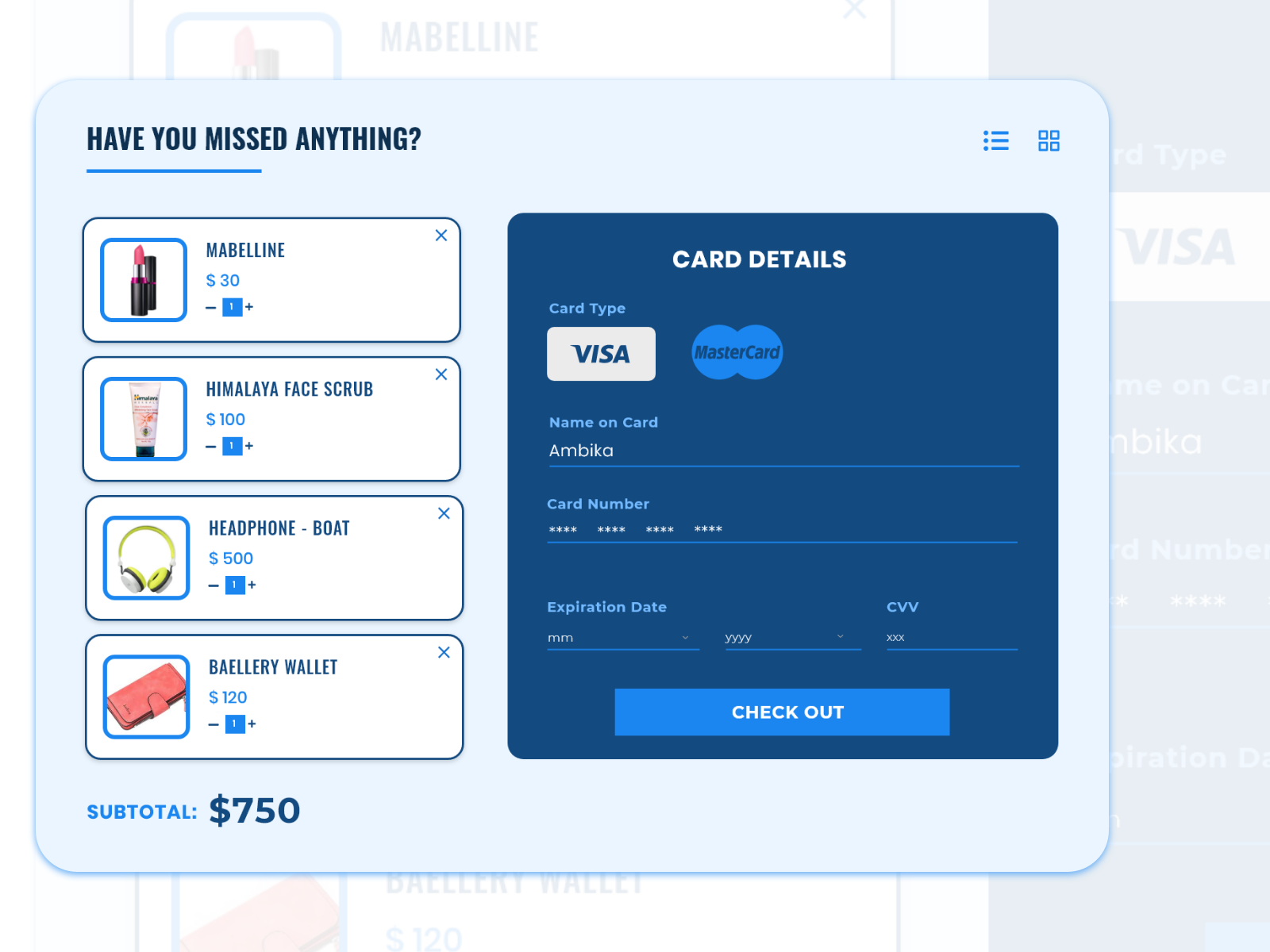 Checkout page Design by Ambika S | She Is Techie on Dribbble