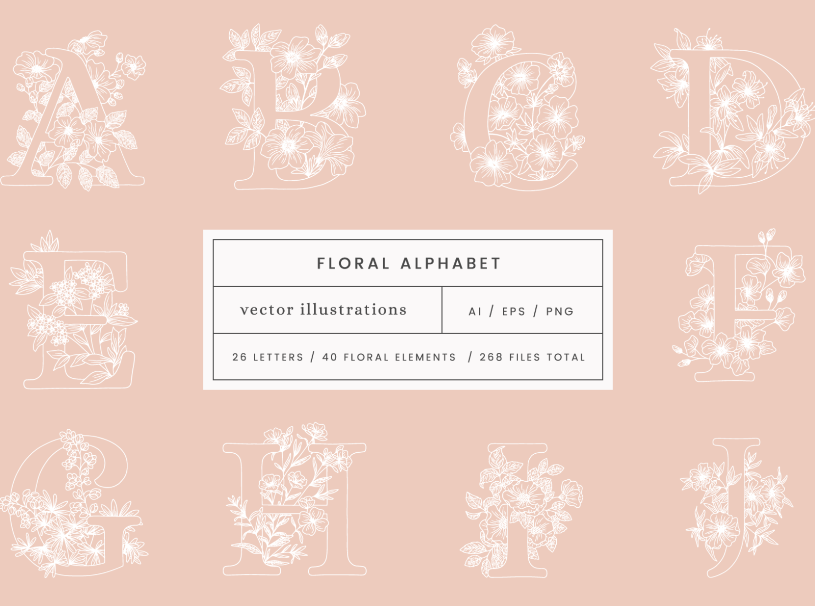 Floral Alphabet Vector Illustrations by Emma Webb on Dribbble