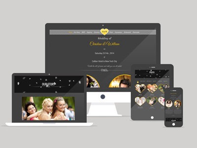 Wedding Event - Responsive Marriage Invite Theme by DesignThemes on Dribbble