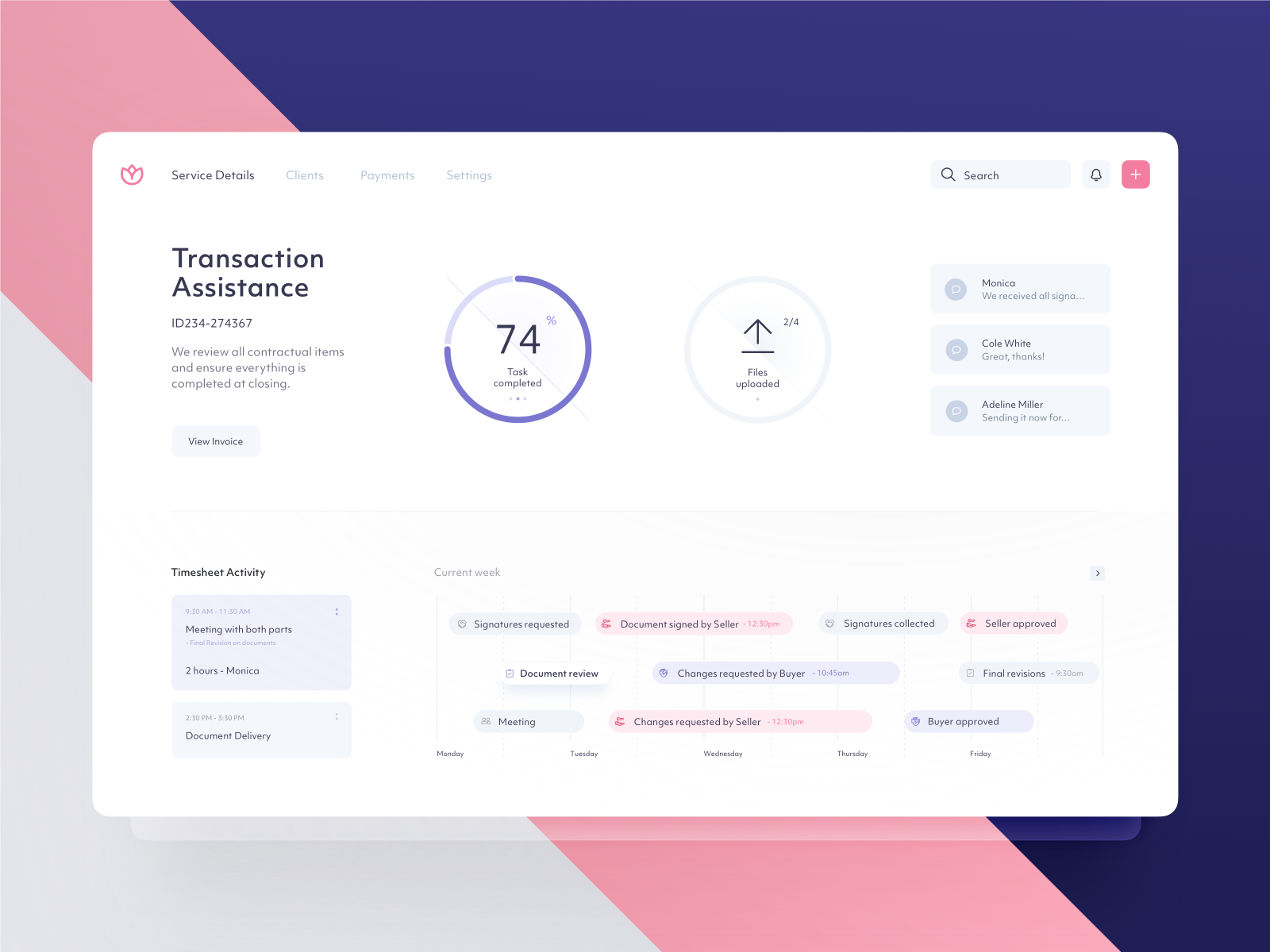 Service Details Screen - UI Design by Pedro Tribizon for Dtail Studio ...