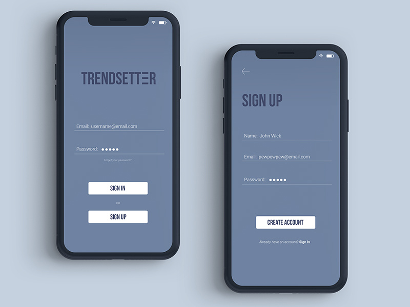 Daily UI Challenge 001 - Sign Up by Robbie Finnigsmier on Dribbble
