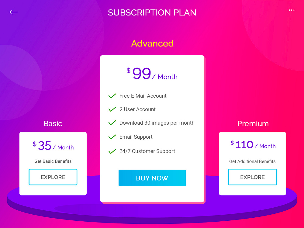 Subscription Plan designs, themes, templates and downloadable graphic ...