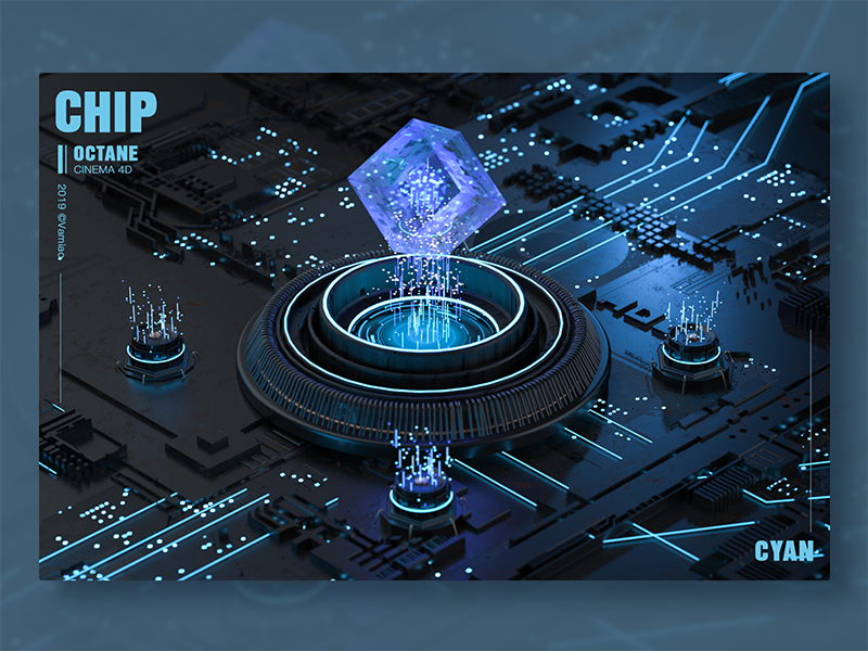 CYAN CHIP by Vamiao on Dribbble