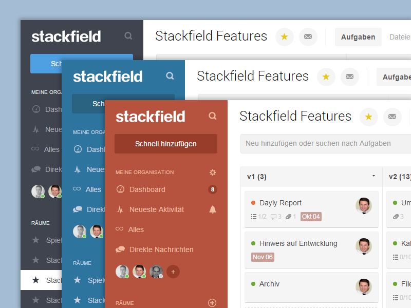 Project Management by Cristian Mudure for Stackfield on Dribbble