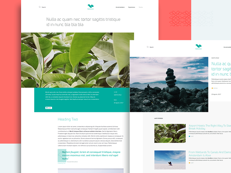 Blog Single Post / Blog List by Rita Cabecinhas on Dribbble