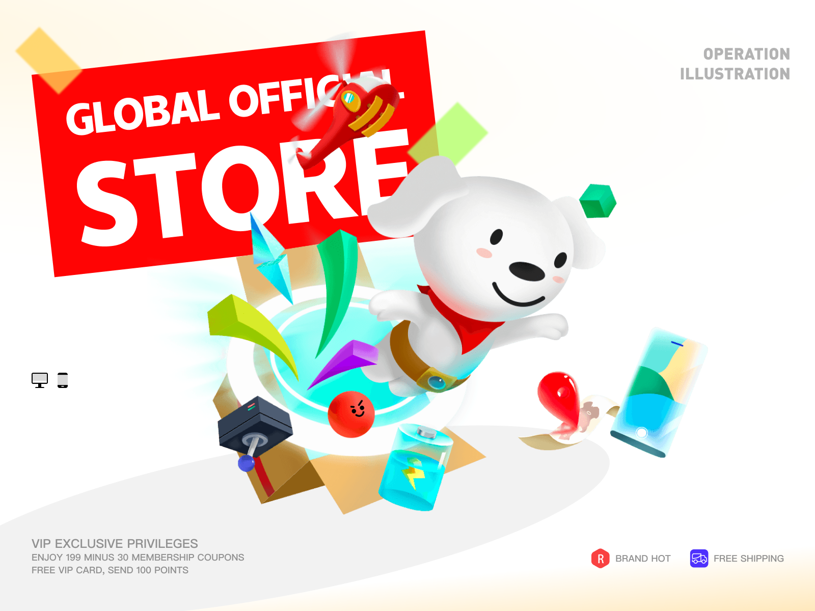 Operation illustration by Rob Awa on Dribbble