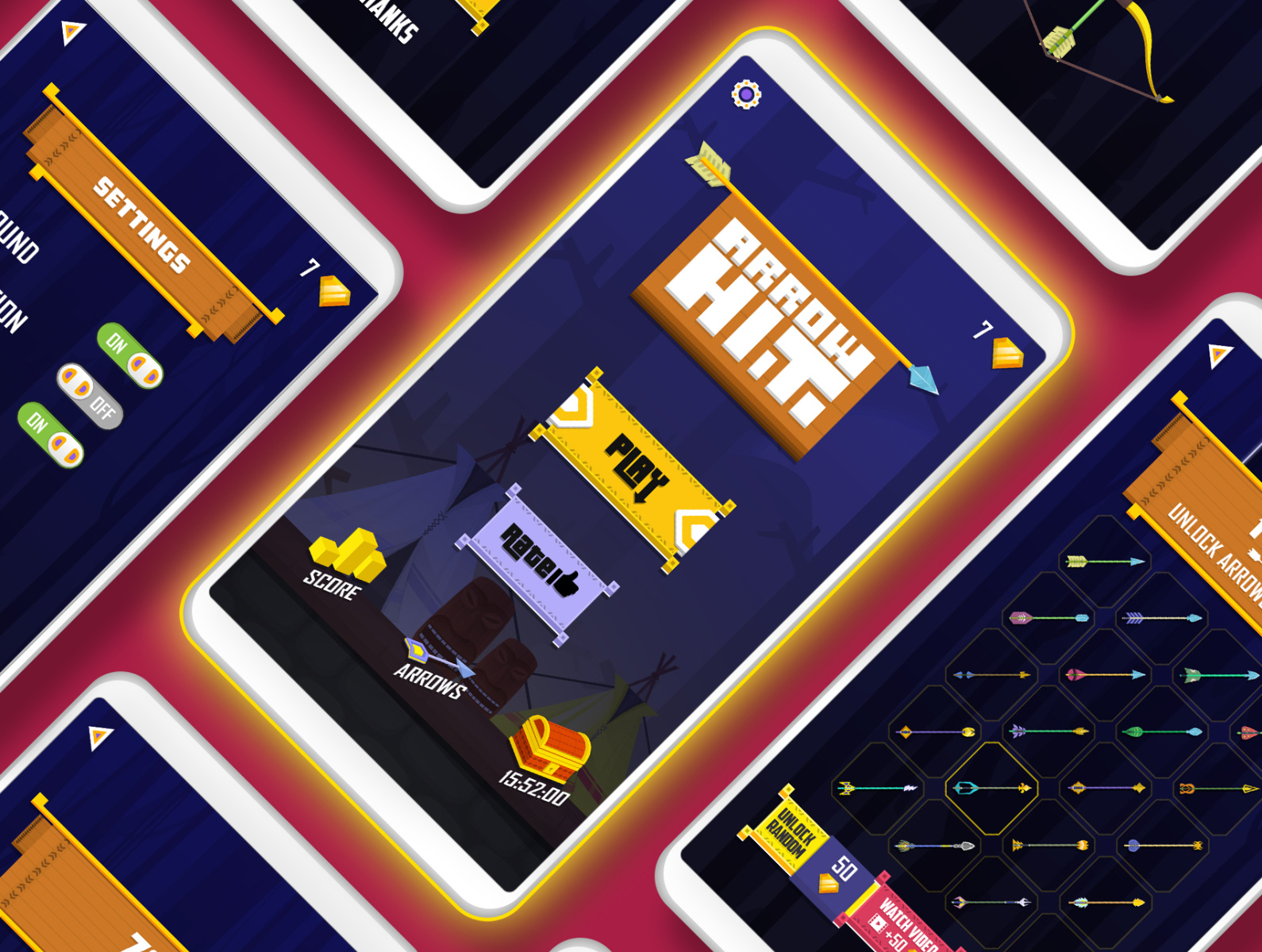 Arrow hit game art design by parin sonani on Dribbble