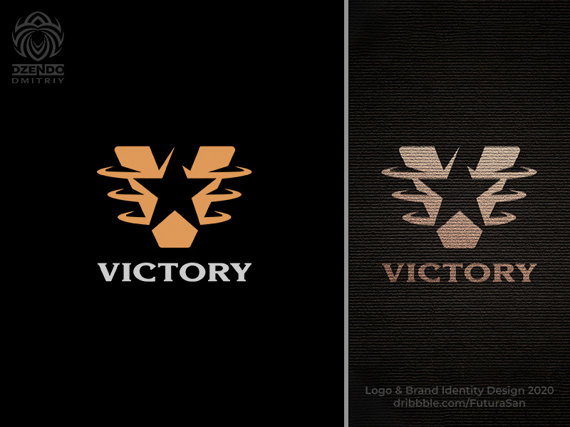 Victory logo by Dmitriy Dzendo on Dribbble