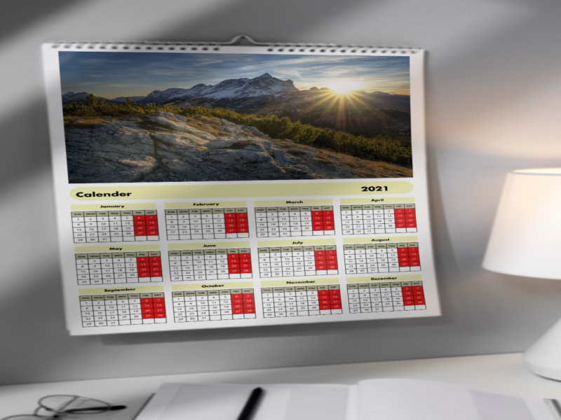 Wall Calender 2021 by Jawadul Jim on Dribbble