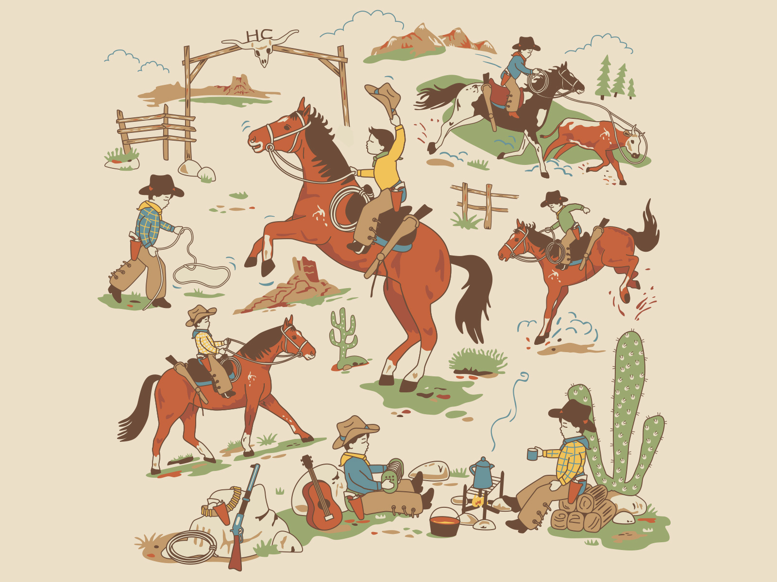 Cowboys by Sean Crozier on Dribbble