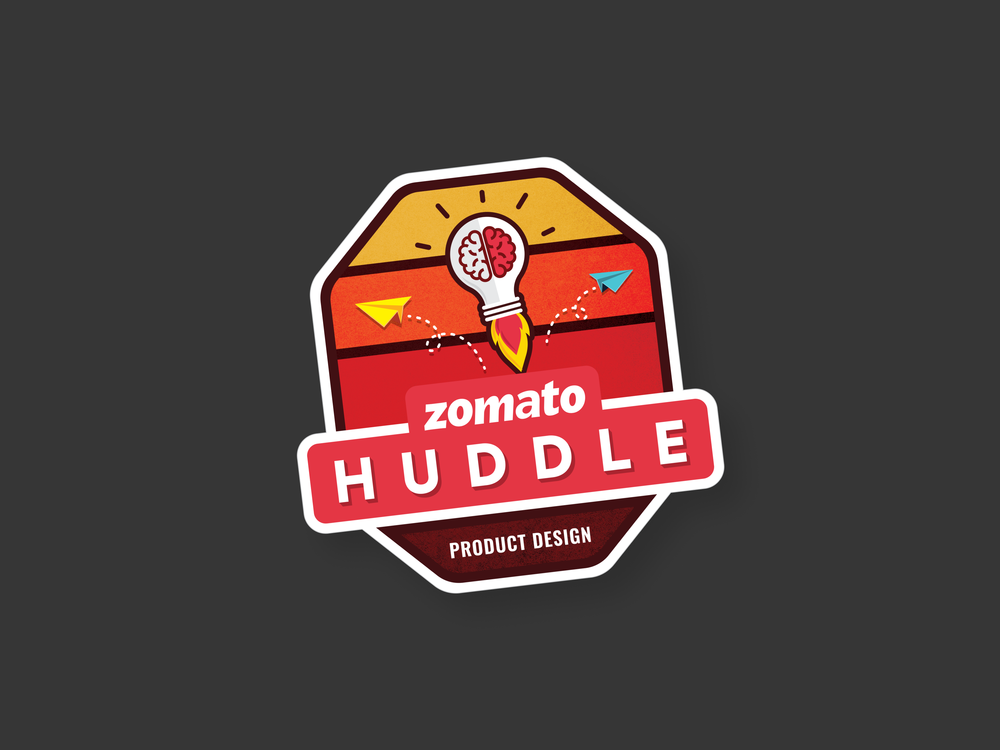 Zomato Huddle Laptop Sticker by Rajeesh VK on Dribbble