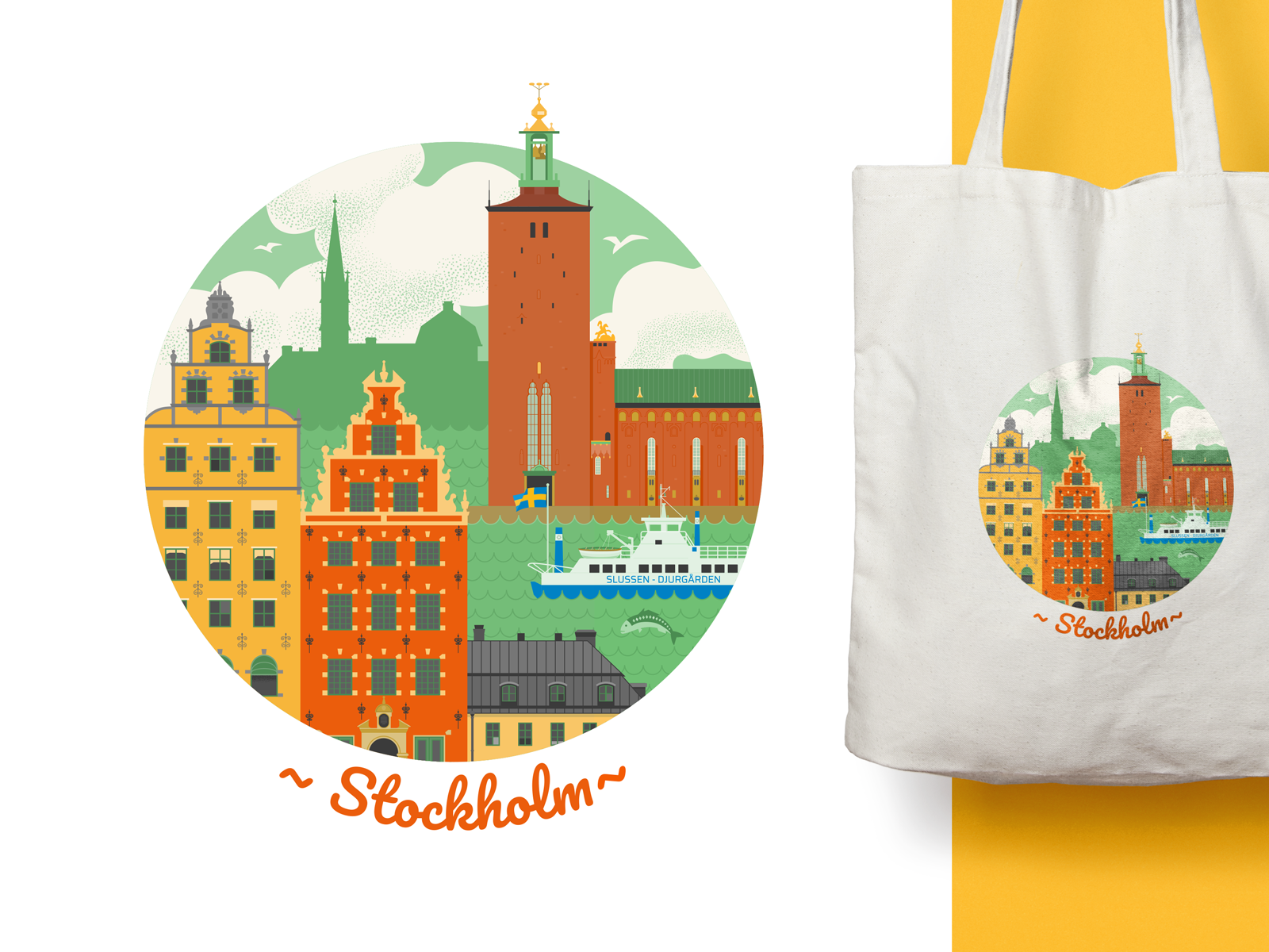 Stockholm illustration by Olga Serova on Dribbble