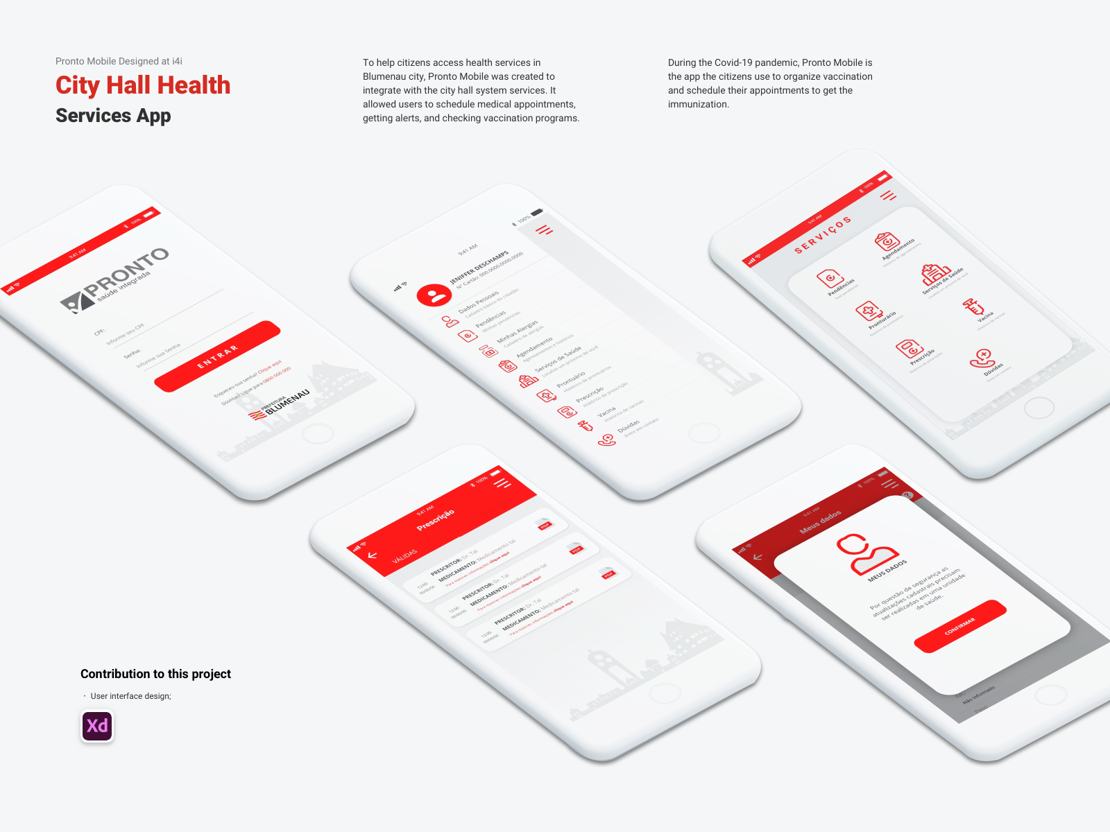 City Hall Health Service App by Jeniffer Deschamps on Dribbble