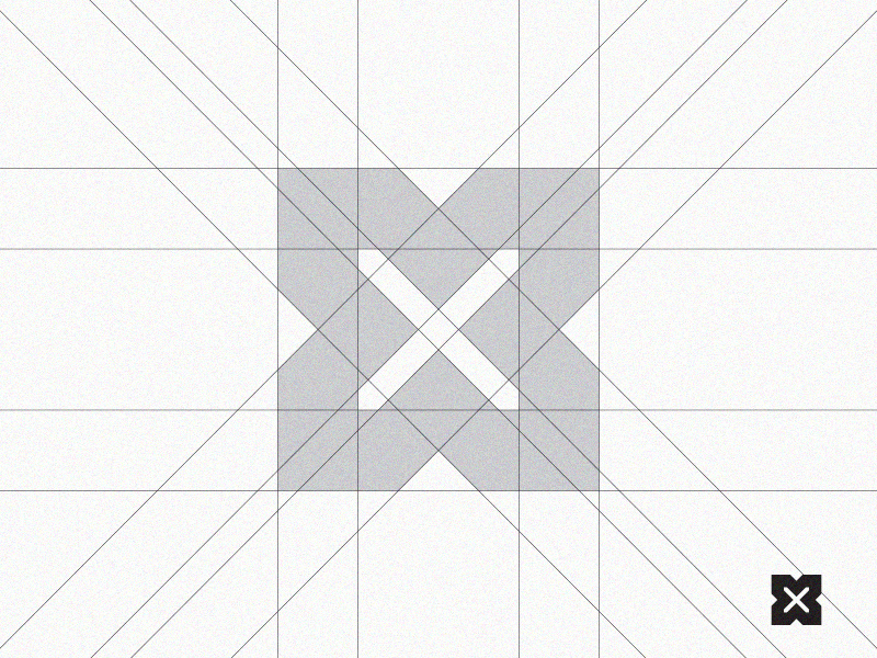 Letter X monogram grid by Dipta Design on Dribbble