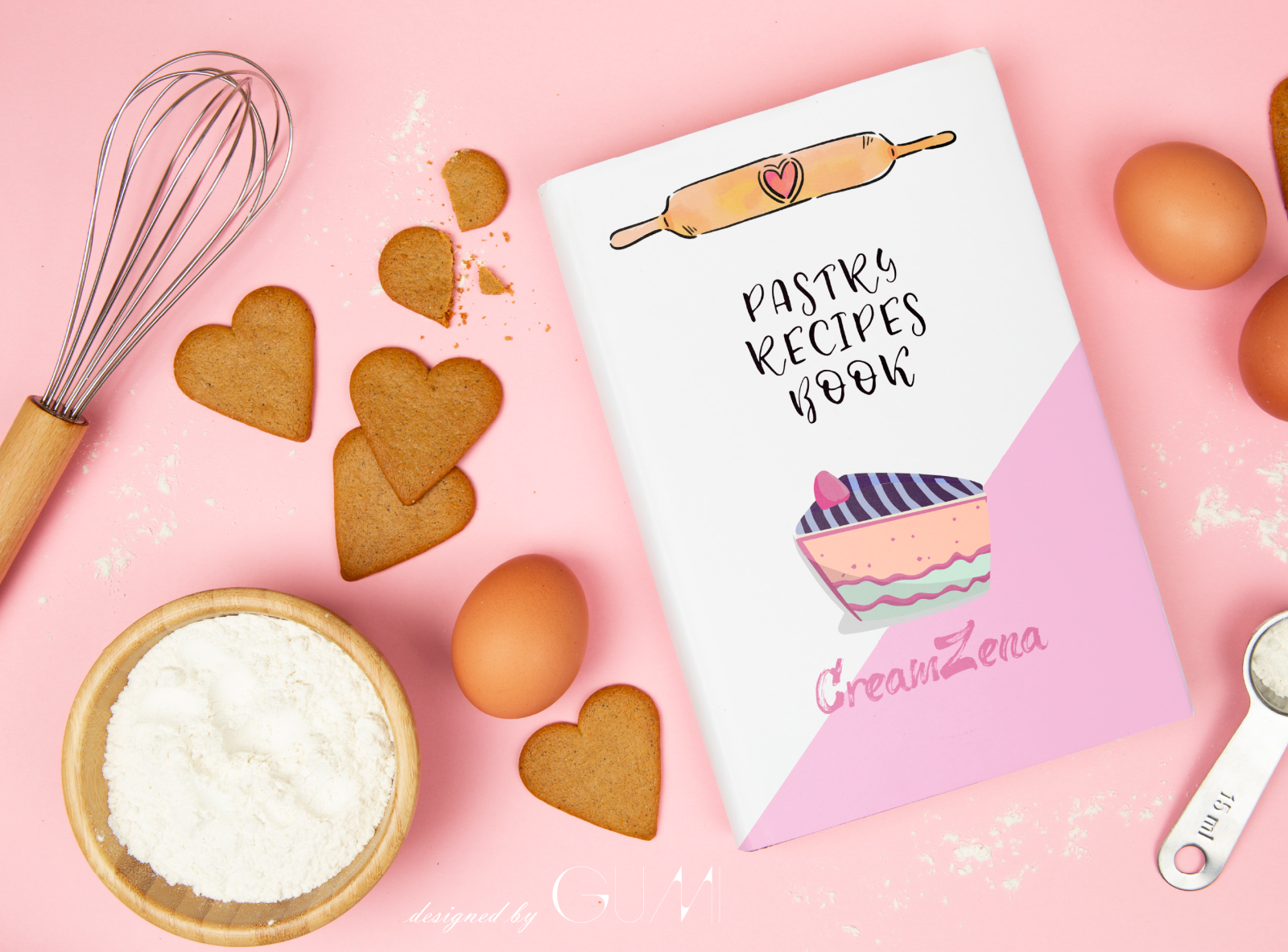 Pastry book cover design by Guu Mee on Dribbble