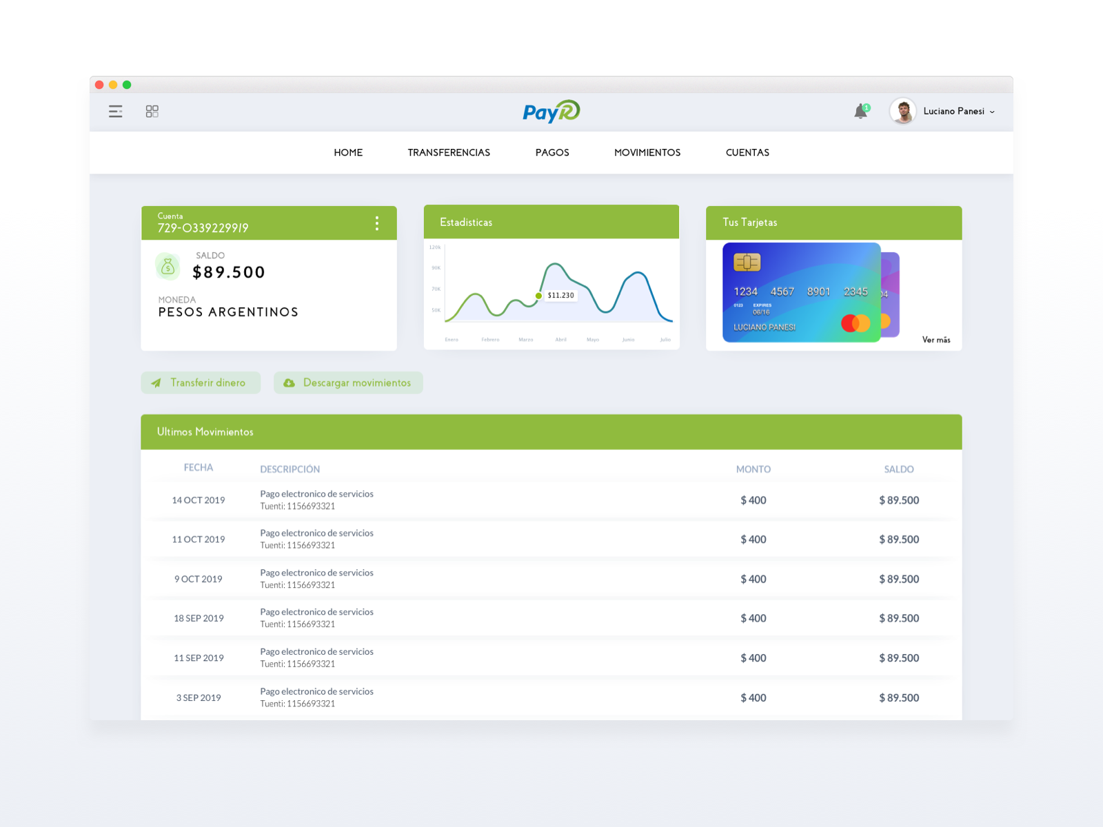 eWallet Product Design by Luciano Panesi on Dribbble
