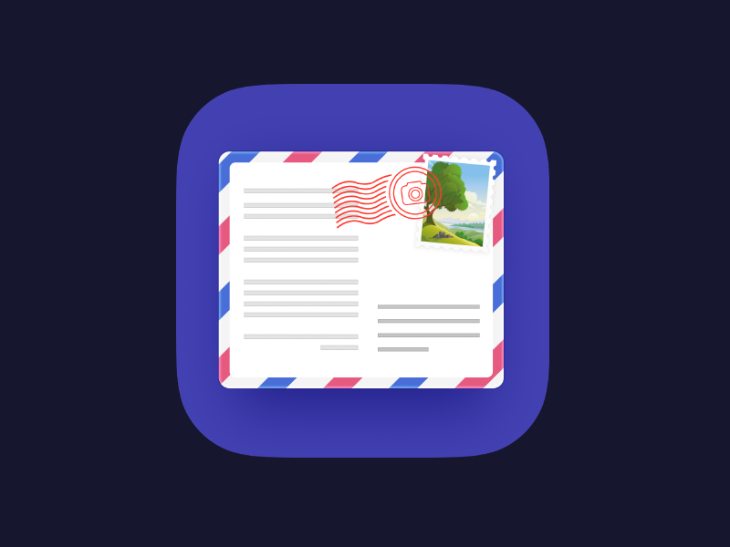 Postcard icon by Konrad Kolasa on Dribbble Postcard icon by Konrad Kolasa on Dribbble