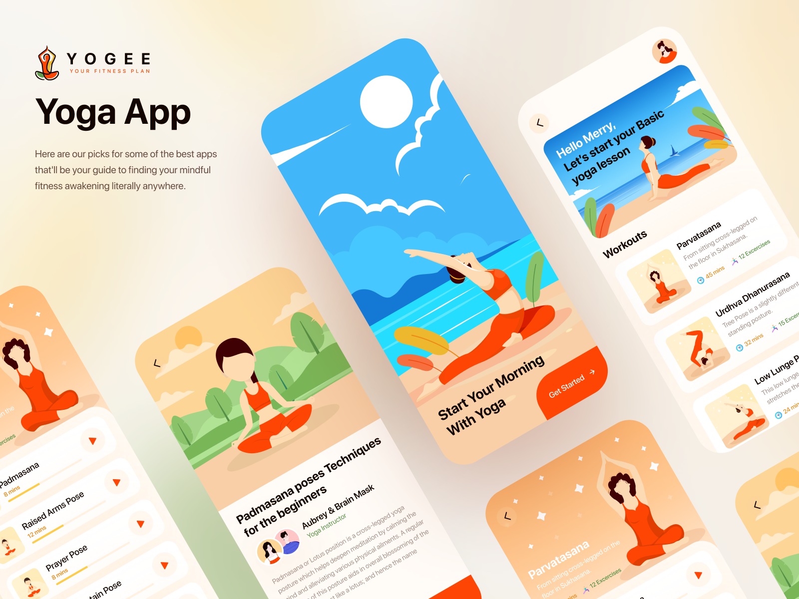 YOGEE - Yoga App by RH | Web & Mobile App Design, Landing Pages ...