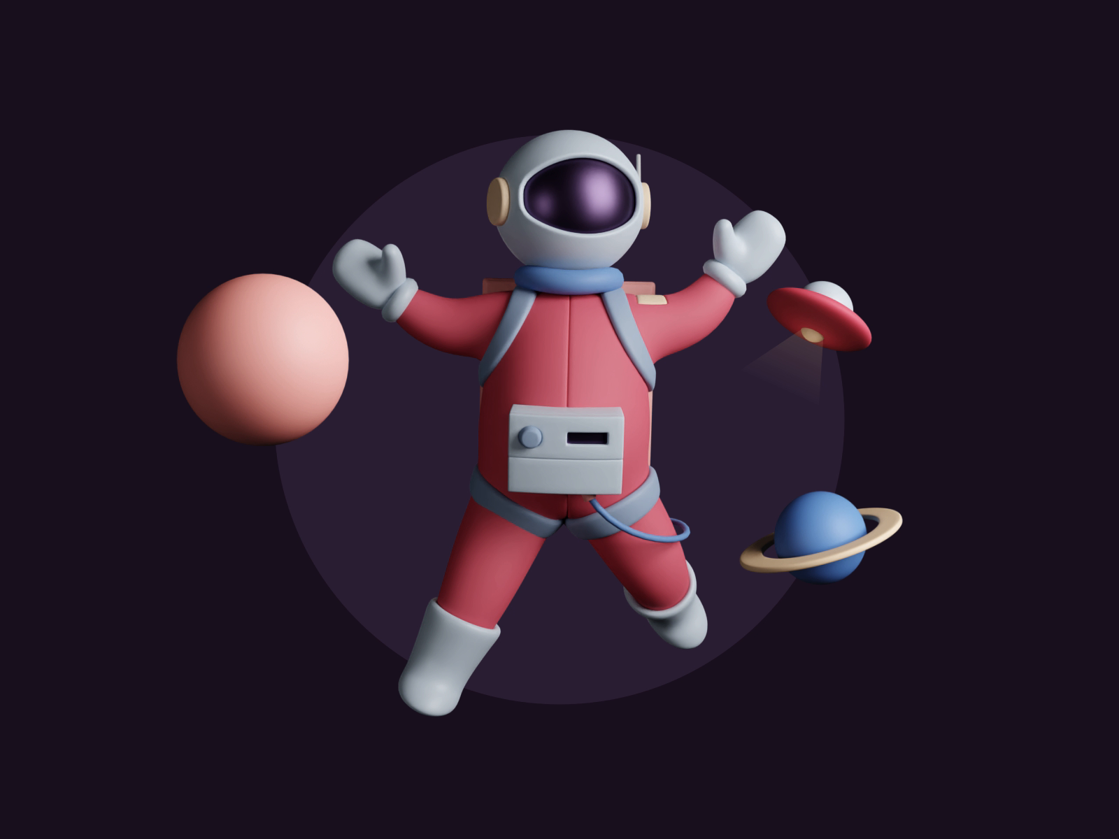 3D Outer Space Character Animation By Kashish Arora For Squareboat On 