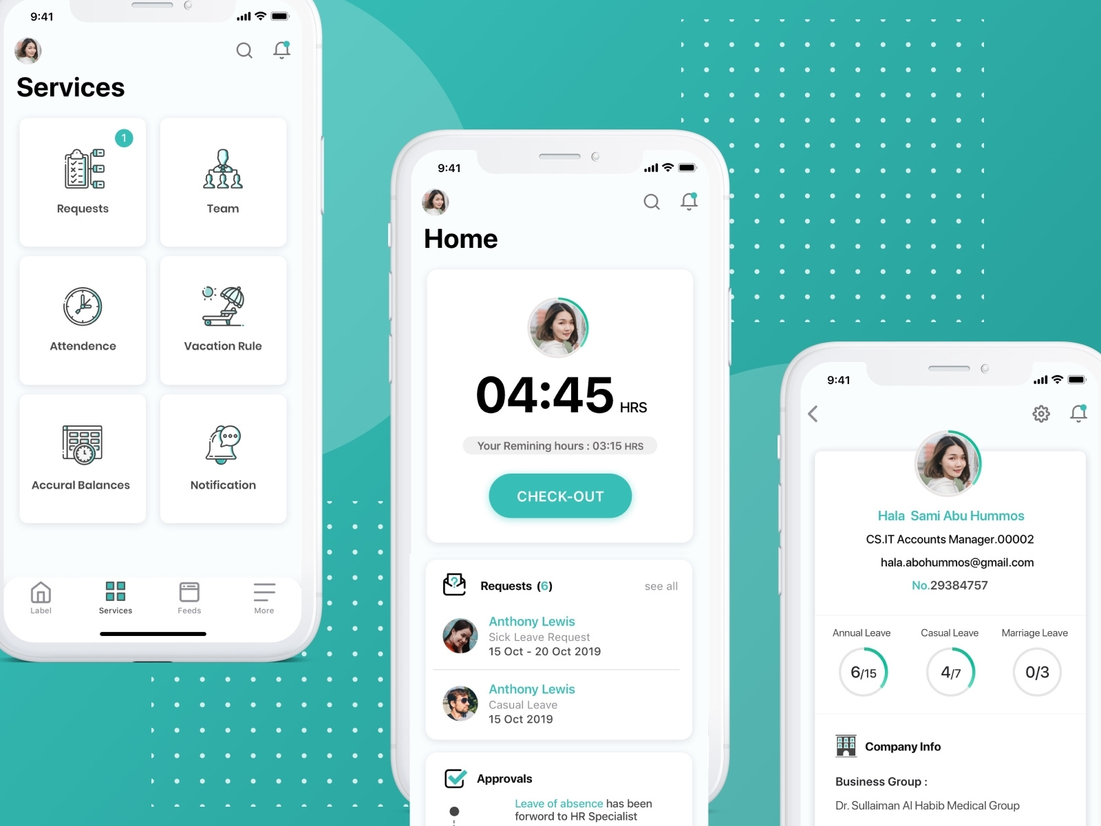 Miracle Employee Service app by Hanzada H. Zada on Dribbble