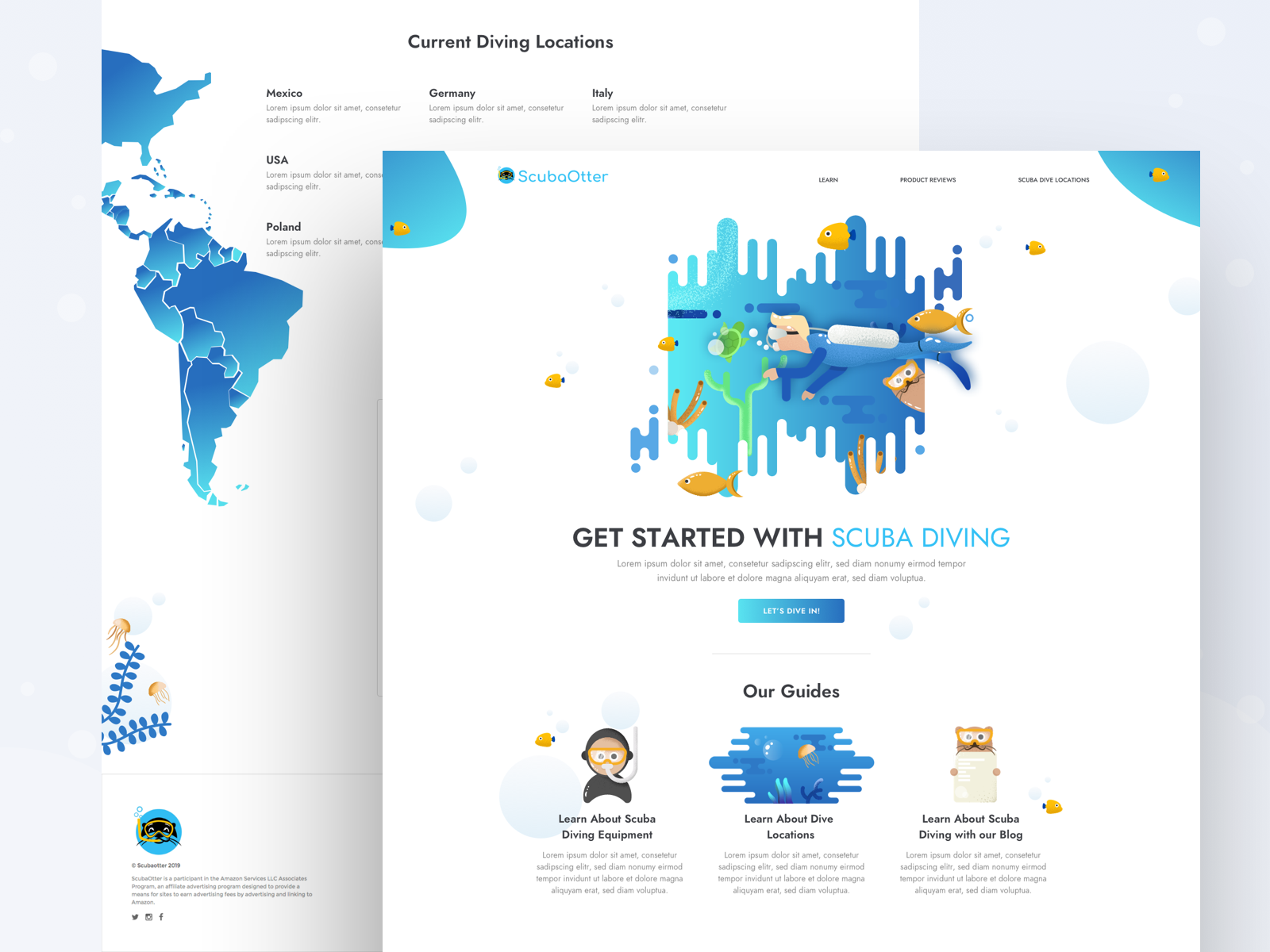 Scuba Diving Website by Lukasz Adam on Dribbble