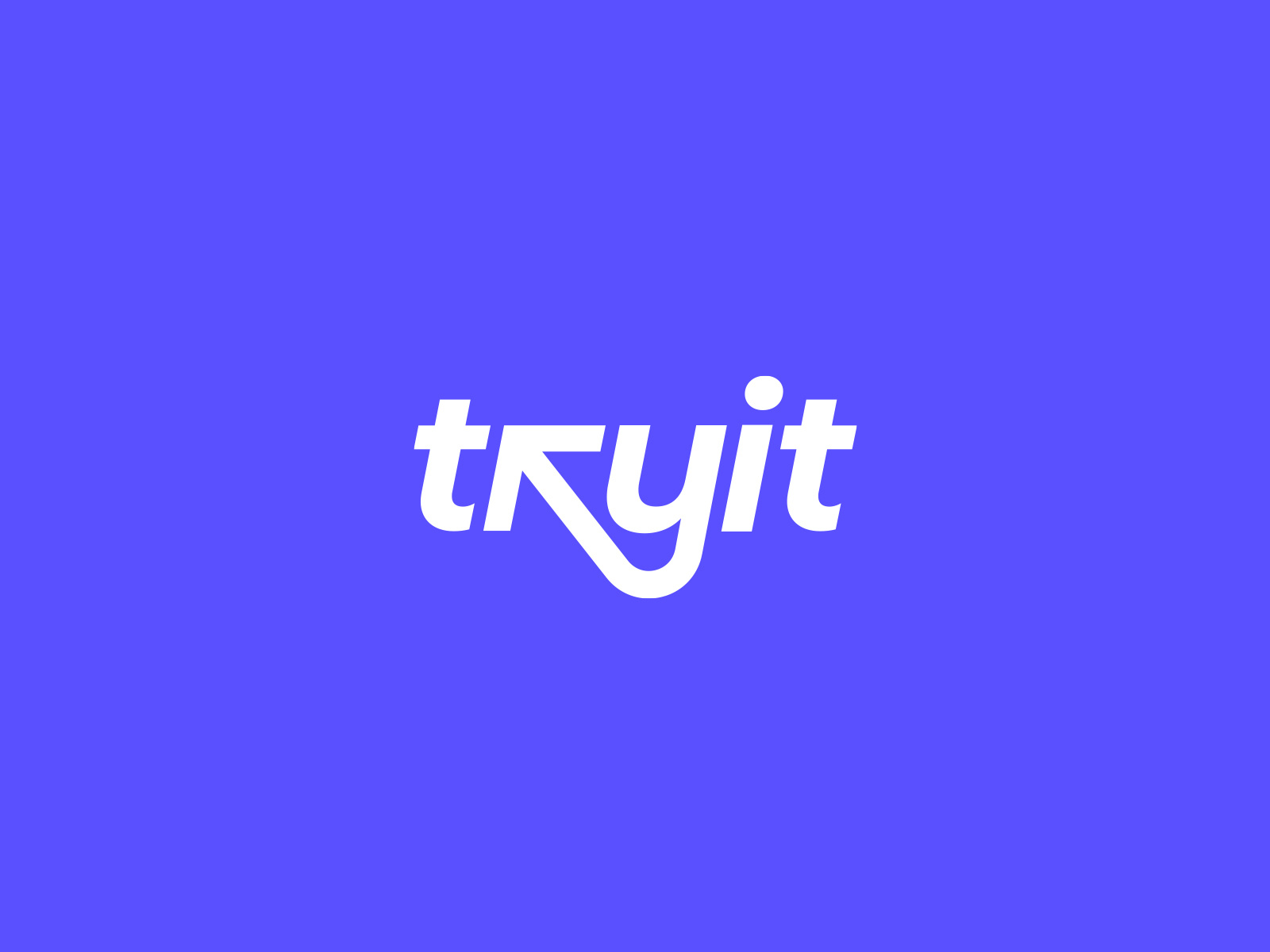 Tryit logo design / wordmark logo by Aditya Chhatrala on Dribbble