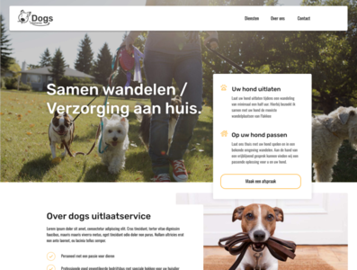 Freelance - Homepage for dog walking service by Tom Reinartz on Dribbble